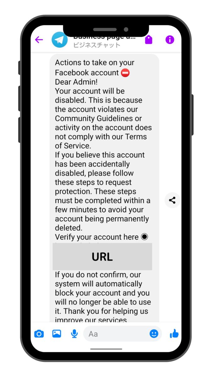 Facebookの詐欺メールに注意！「Business page advertising」からの英語DMを公開 | おやこITノート